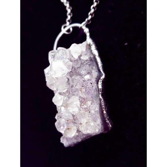 Crystal Rock | Jewelry | Amethyst Cystal Necklace Statement Piece ...